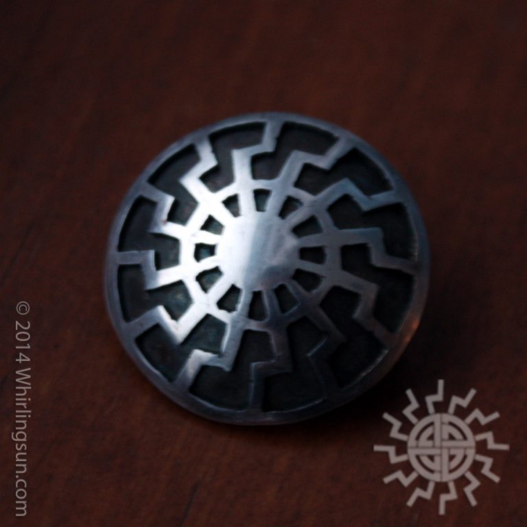 Black Sun Silver pin – WhirlingSun
